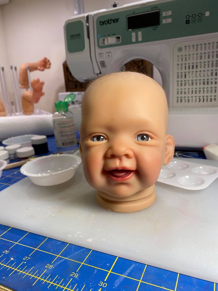 how to draw eyebrows on reborn doll
