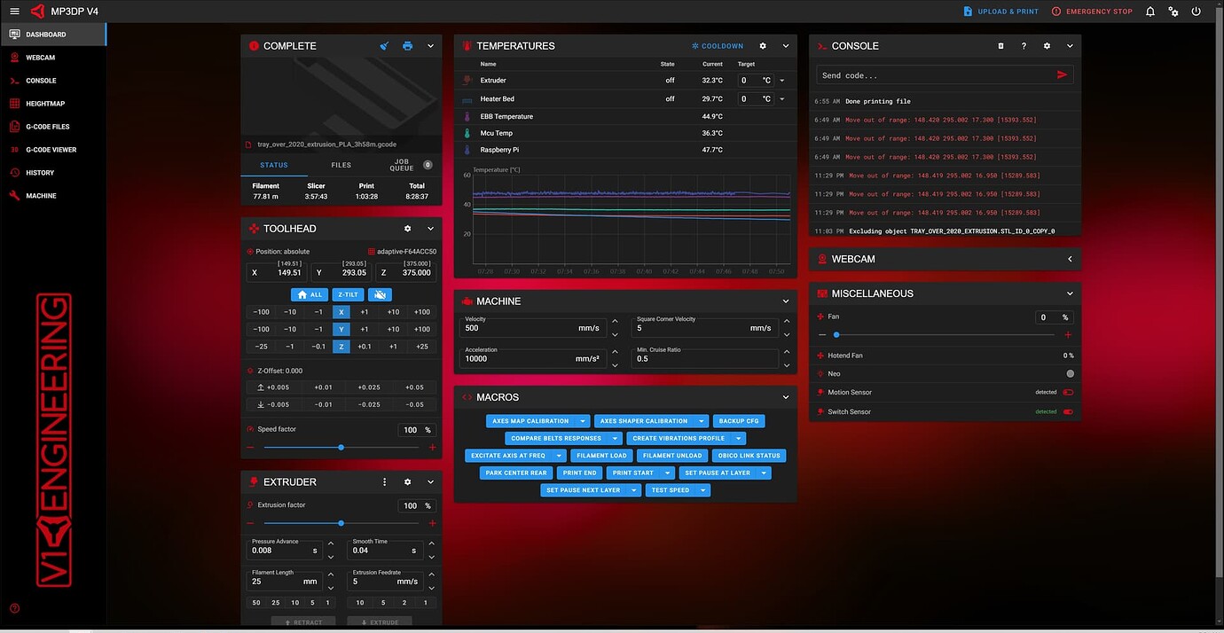 V1 Mainsail Theme - Klipper - V1 Engineering Forum