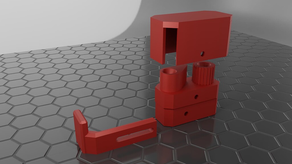 Low Rider 3 y axis belt holder with adjustable endstop target ...