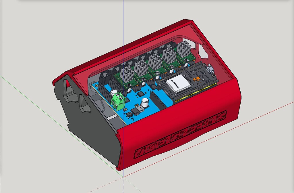 Jackpot CNC Controller Board case with 25mm added room, and plexiglas ...