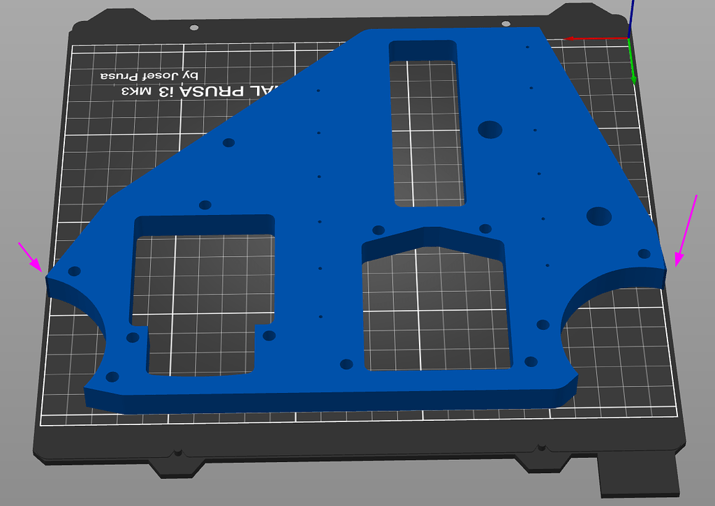 YZ plate ~fits on prusa MK3/MK4 plate? (a pointy 2mm cut off) - Advice ...