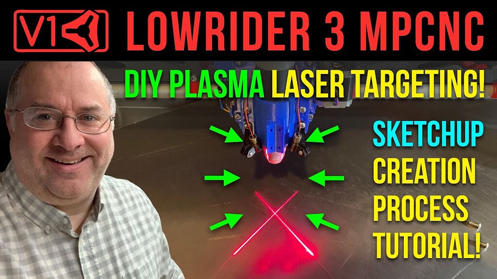 LowRider 3 CNC - DIY Plasma - Add-on - Laser Holders (Red Sight-Line Lasers) for Target ...
