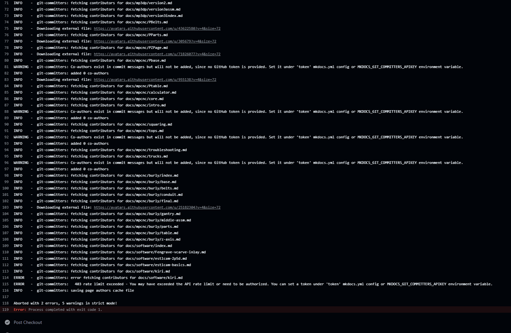 Github / Mkdocs help - Random or Off Topic - V1 Engineering Forum