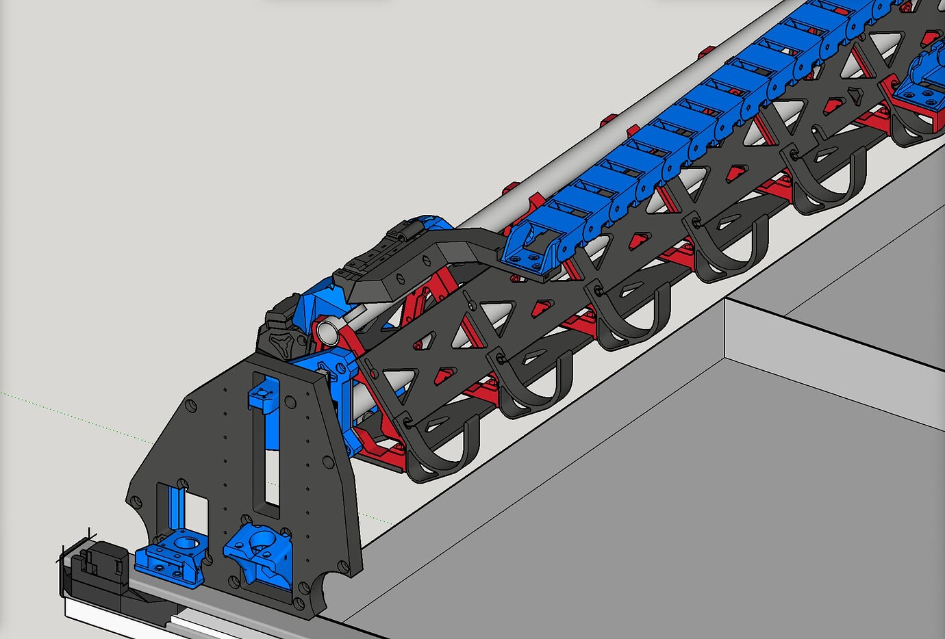 LowRider v3 plasma CNC - Drag Chain Mount revised for large 20x40 drag ...