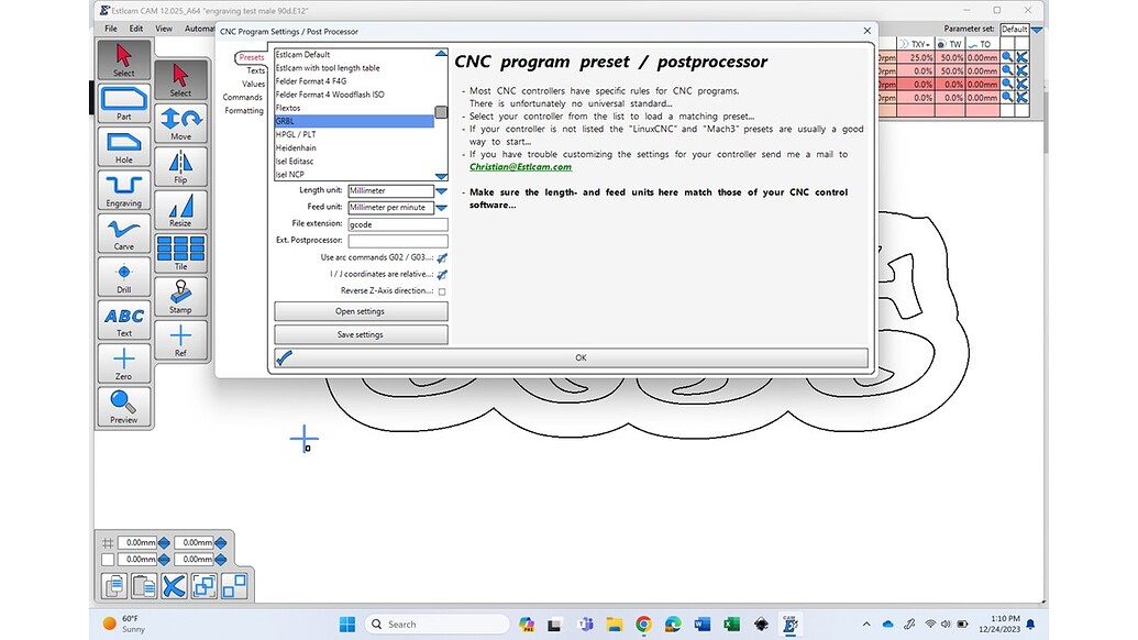 Estlcam 12 and Marlin Post Processer (Solution) - EstlCAM - V1 ...