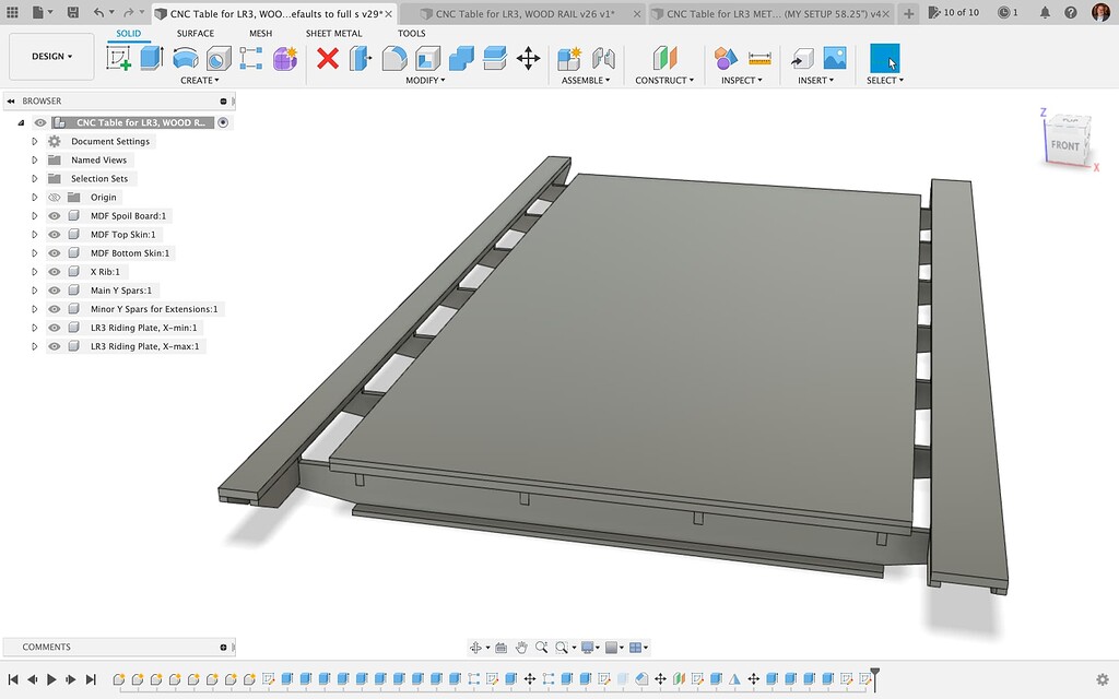 CNC-cut table for LowRider v3 (parameterized, for cutting full sheets+) - Hardware Development ...