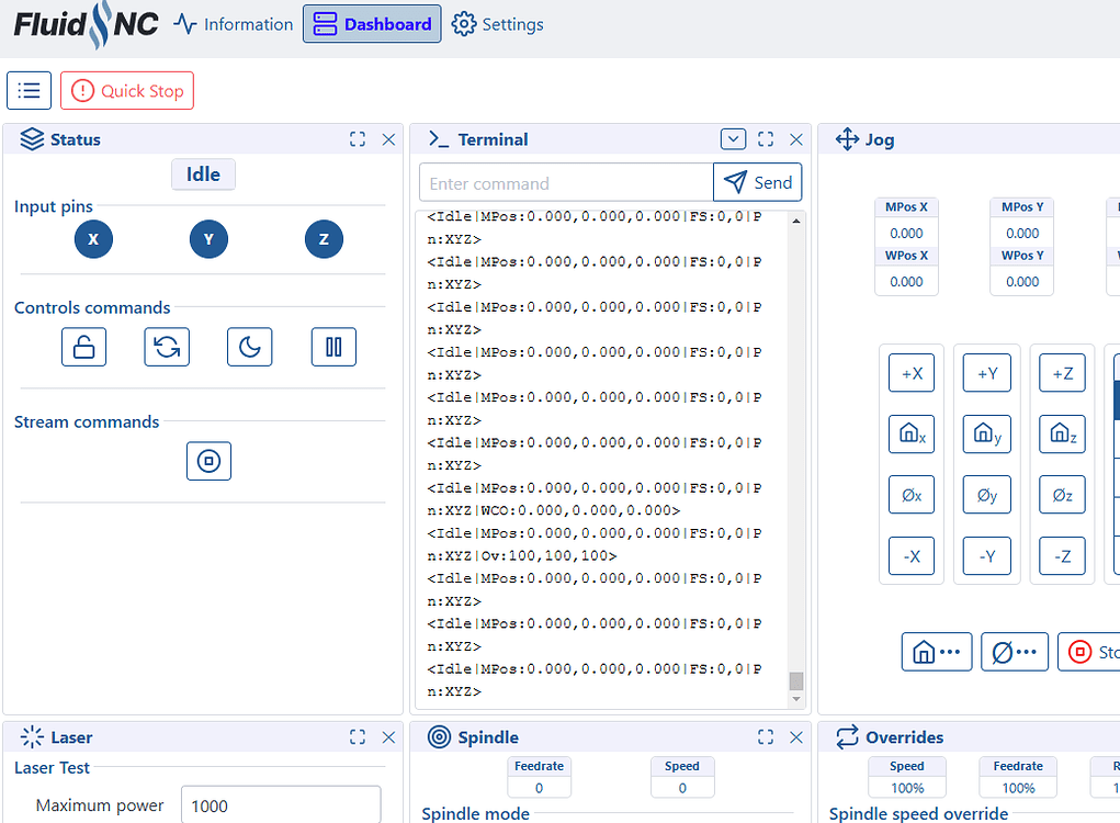 Setting up FluidNC - Jackpot Board / FluidNC - V1 Engineering Forum