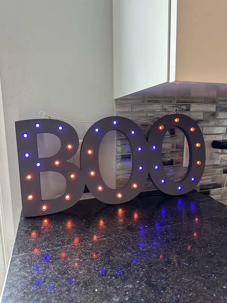 BOO (LED sign) - Things You've Made - V1 Engineering Forum