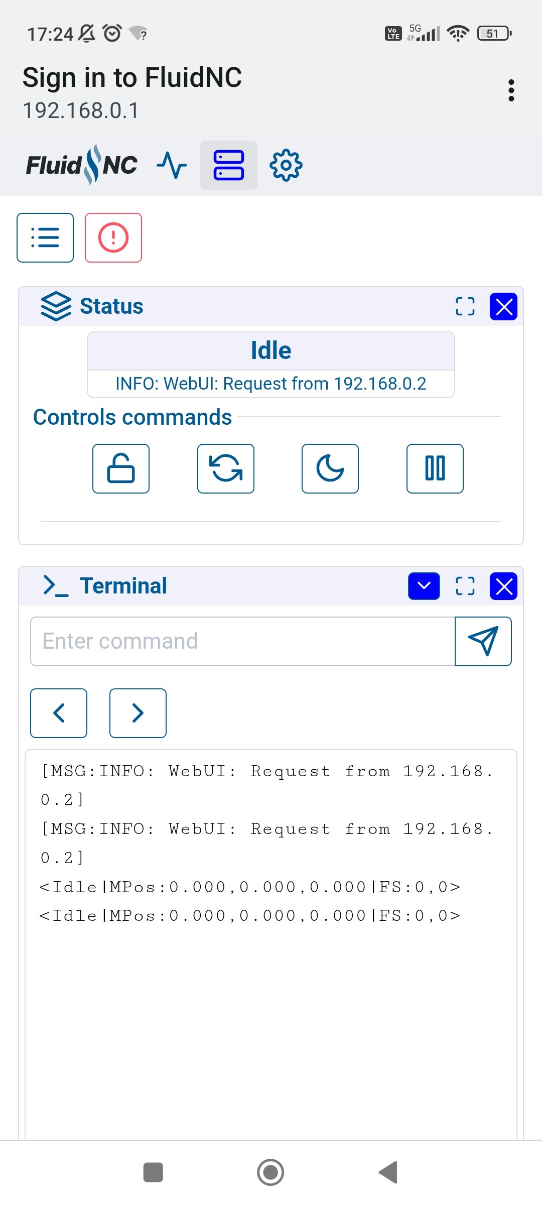 Upload Files button in FluidNC UI & scrolling upwards - Jackpot Board ...