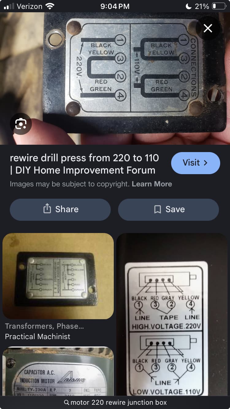 Electrical help needed with a classic table saw - Random or Off Topic ...