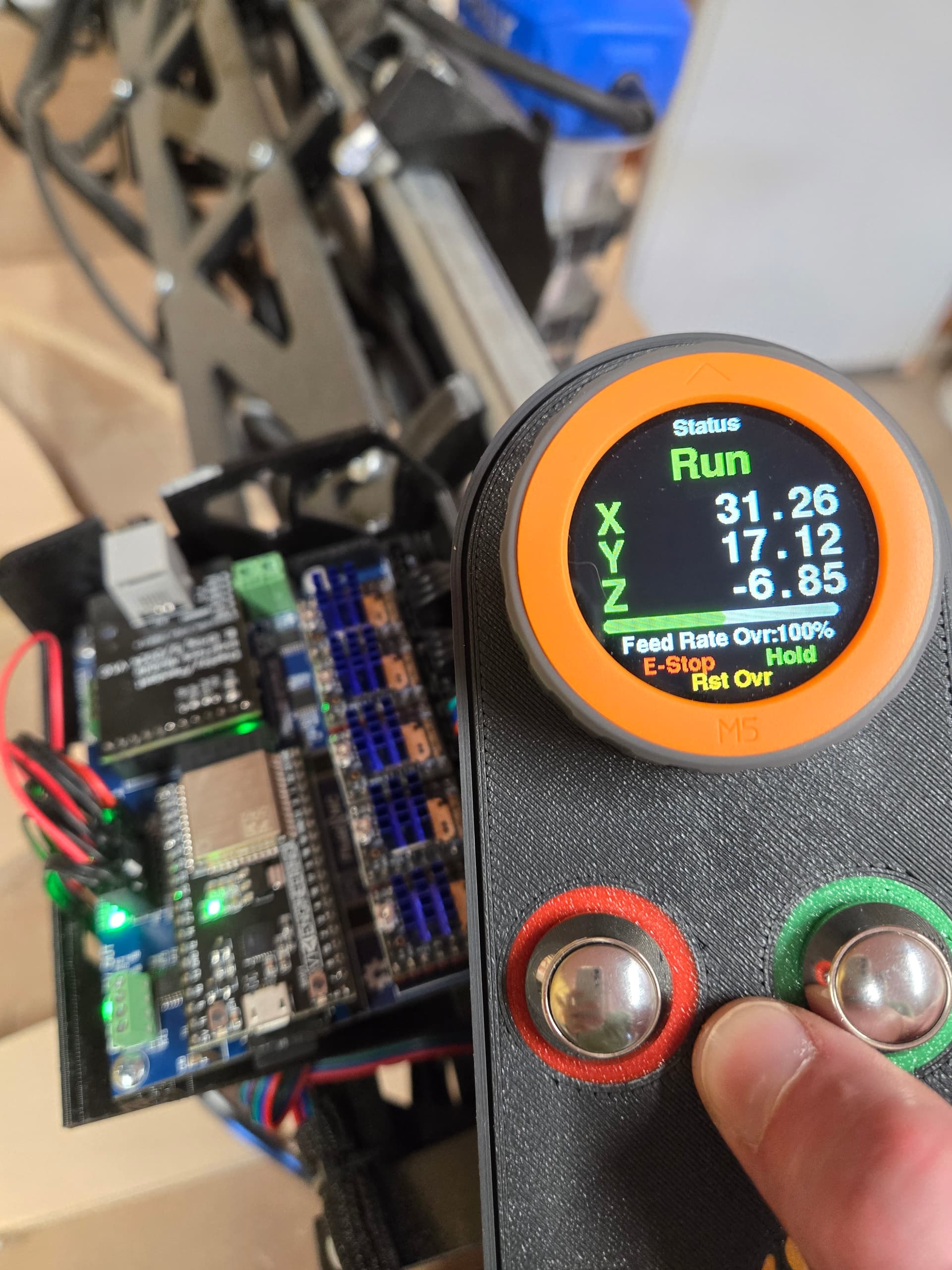 Fluid Dial (Fluid NC dial pendant by Bart Dring, using M5 Stack's M5 ...